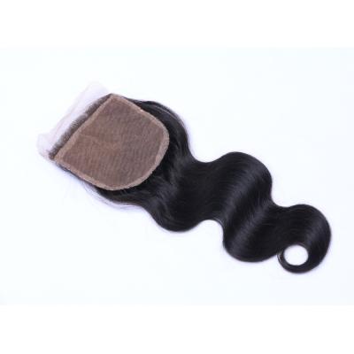 China Elegant-wig Indian Hair Silk Top Lace Closures With Bleached Knots Wholesale for sale