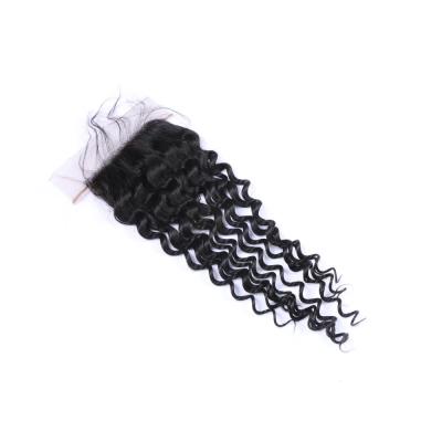 China Elegant-wig Free Way Part Bleached Knots Loose Wave Swiss Lace Closure With Natural Hairline for sale