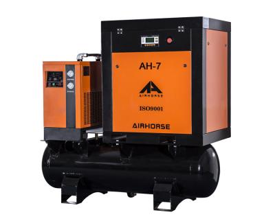 China Airhorse 15 hp belt driven Screw air compressor with dryer receiver and filters for sale
