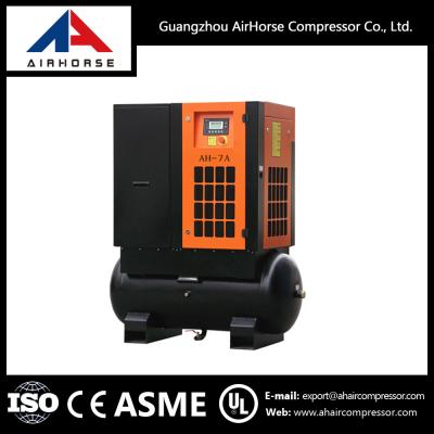 China Belt driven double Screw Air Compressor with Tank AH-7 5.5kw/7HP for sale