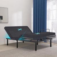 China MIENSI OEM ODM Folding Adjustable Metal Bed Frame 76x84 King Size with Zero Gravity Function and German OKIN Motor for sale