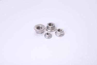 Cina Noccioline di flangia esagonale Din 6923 Iso 4161 M10 M12 M14x1 5 M16x1 5 M8 A2 con serratura in vendita