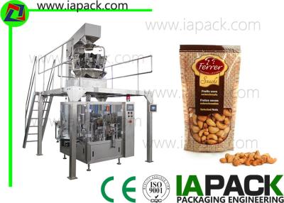 Cina Macchina imballatrice dei noccioli dell'anacardio con 10 la larghezza capa della borsa della macchina imballatrice del pesatore 50G-500G Doypack fino ad un massimo di 300mm in vendita