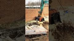 Hydraulic Pulverizer المطحنة الهيدروليكية المُلصقة بالحفّار لتفكيك الخرسانة #auger
