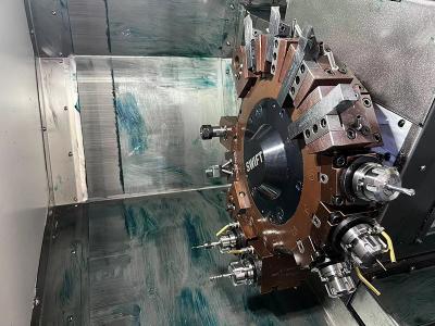 China High Rigidity CNC Power Turret Lathe Machine With Y Axis And Tail Stock for sale