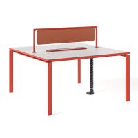 China FLEX 2 person double-sided workstation  Computer Workstation Face To Face For Team Collaboration Red for sale