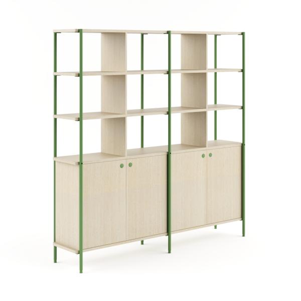 Quality FLEX Modern Office Wood Partition Shelving Unit Cabinet Dividers Open Shelf Organizer for sale
