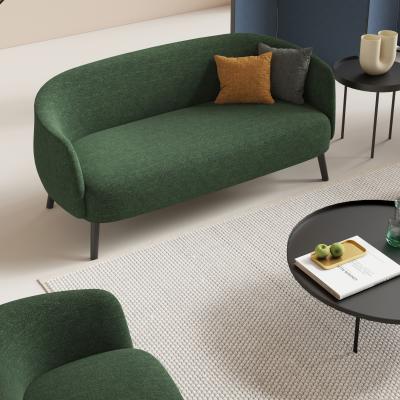 China Plush Modern Office Couch , Bouncy Fabric Waiting Area Sofa For Small Spaces for sale