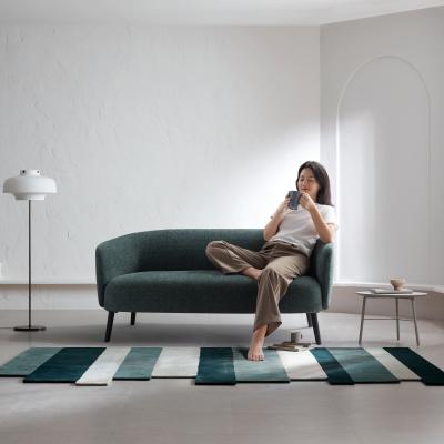 China Plush Modern Office Couch , Bouncy Fabric Waiting Area Sofa For Small Spaces for sale