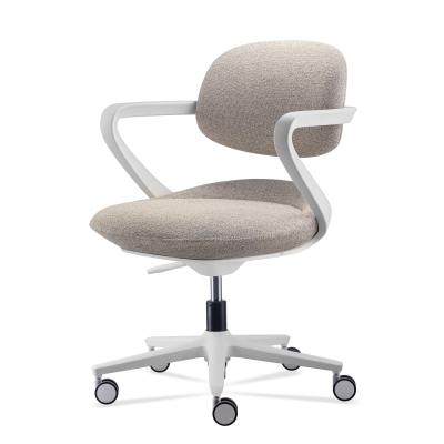 China Compact Shell Shaped Modern Office Chairs With Wheels Contemporary Office Chair for sale