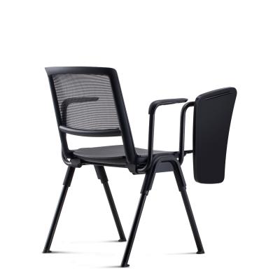 China Ergonomic Mesh Office Chair , Mesh Conference Room Chairs With Foldable Writing Tablet for sale
