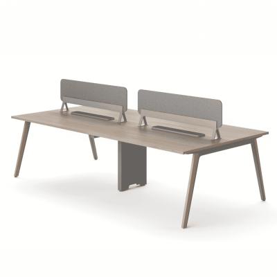 중국 워크스테이션 모듈형 사무실 책상 듀얼 톤 구조 숨겨진 케이블 관리 개인 정보 보호 스크린 듀얼 판매용