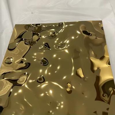 中国 装飾用色紙 ミラー ゴールド 302 304 304l 水質波紋ステンレス鋼板 販売のため