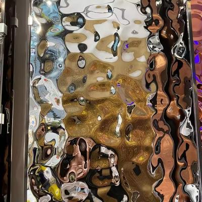 中国 装飾用色紙 ミラー ゴールド 302 304 304l 水質波紋ステンレス鋼板 販売のため