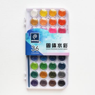 China 36 Colors 500g Professional Solid Watercolor Paint Set With Transparent Cover Color Palette for sale