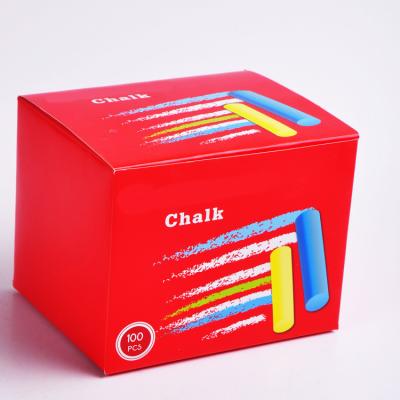 China Custom Stationery Teaching Chalk Cheap 100pcs School Color Chalk for sale