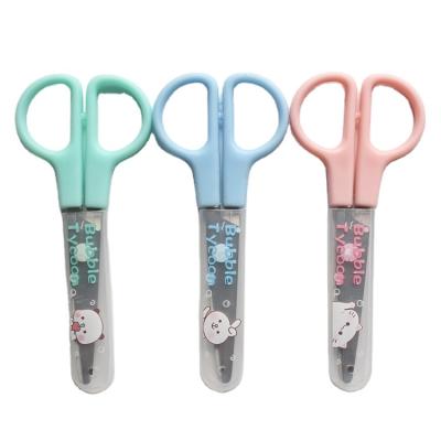 China 3 Colors Kid Rounded Tip ArtoCon Design Stainless Steel Cutting Scissors for sale