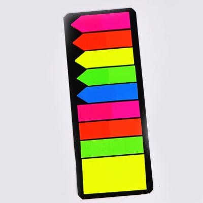 China Neon Page Markers Colored Index Tabs Different Shapes PET Fluorescent Note Pad for sale