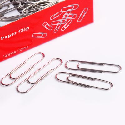 China Hot selling 100pcs/33mm paper clip with high quality for office for sale