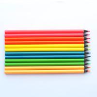 Quality government bid 12pcs round wooden wholesale colour pencil set for sale