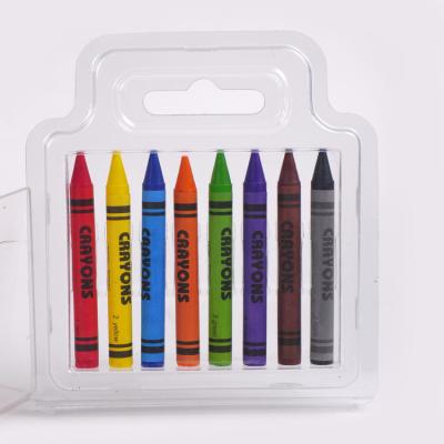 China standard size double blister package 8 color safe custom crayon colors for sale