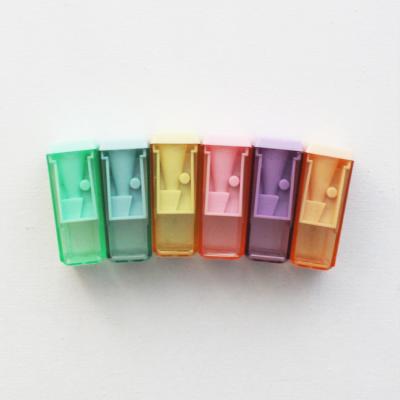 China hot selling good quality candy color mini pencil sharpener for kids for sale