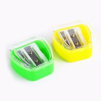 China custom with cover bin double hole plastic cheap jumbo pencil sharpener for sale