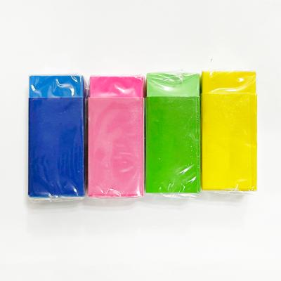 China Factory Direct 30PCS Colorful Stationery TPR Rectangular Soft Rubber Pencil Eraser for sale