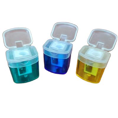 China Best Selling Custom logo Single Hole Transparency Pencil Standard Sharpener for School and Office for sale