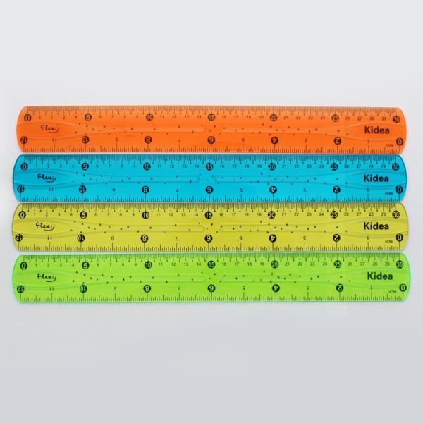 Quality factory price cheap flexy ruler 30cm assorted color 12 inch flexible pvc ruler for sale