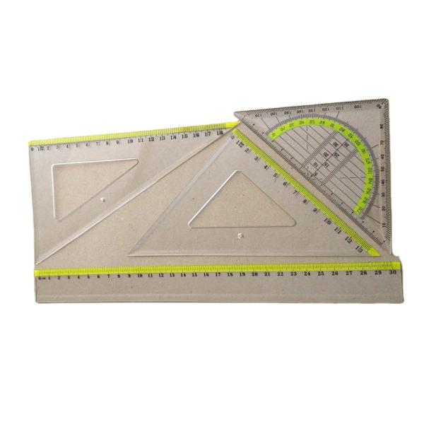 Quality two color print plastic hot selling wholesale 30cm ruler set for sale