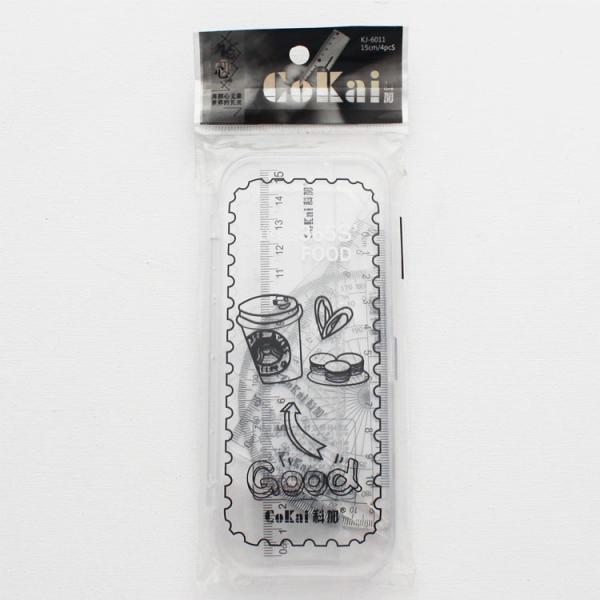 Quality high quality math stationery clear scale custom logo ruler set for sale