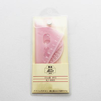 China Professional School Geometry Math Ruler Sets Custom Plastic Measure Scale Ruler for student for sale
