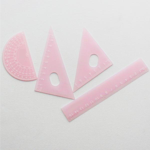Quality Professional School Geometry Math Ruler Sets Custom Plastic Measure Scale Ruler for sale