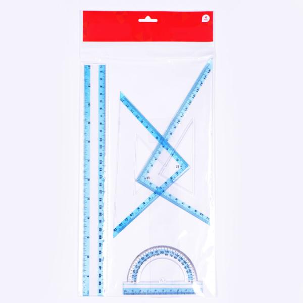 Quality fast moving wholesale 4pcs 30cm geometric ruler set for sale