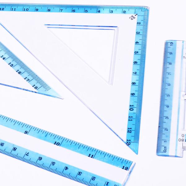 Quality fast moving wholesale 4pcs 30cm geometric ruler set for sale