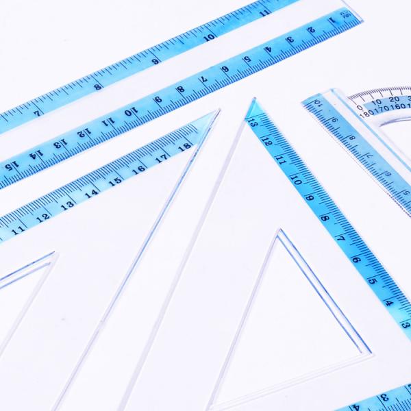 Quality fast moving wholesale 4pcs 30cm geometric ruler set for sale