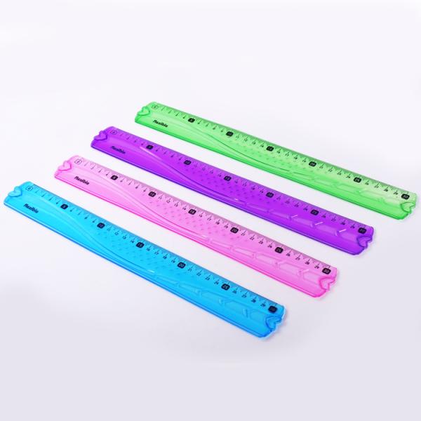Quality hot selling 30cm clear pvc flexible ruler for sale