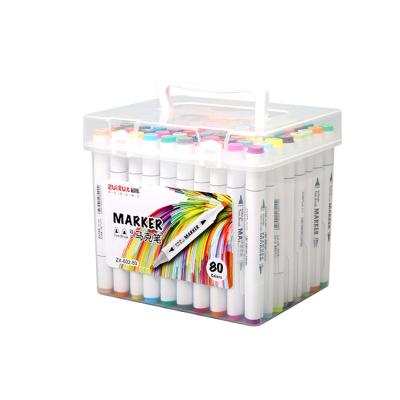80 Colors Double-headed Rich Color Non-toxic And Harmless Art Pen ...