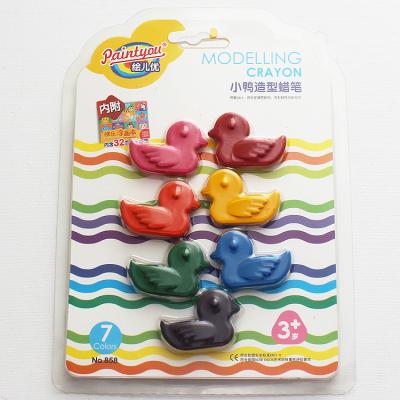 China Hot sale creative 3D cute shaped animal cartoon wax crayon for school and office stationery products for sale