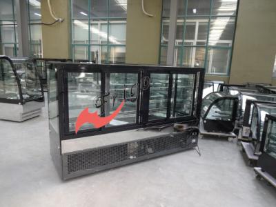 Cina Contenitori per esposizione refrigerati su ordinazione del dolce del quadrato del contenitore per esposizione della luce di vetro dell'orchidea LED in vendita