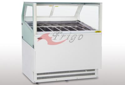 Cina Contenitore per esposizione quadrato disponibile di R290 Gelato 2 strati di raffreddamento veloce leggero del LED in vendita
