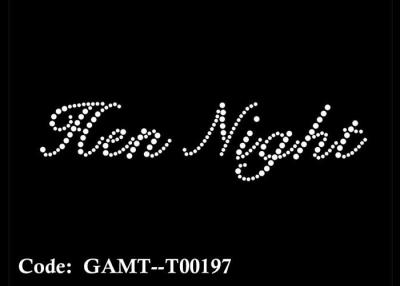 China GAMT--T00197 Rhinestone Transfer Designs for T-shirt / Hat / Bags, etc. for sale