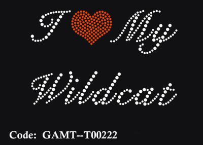 China GAMT--T00222 Rhinestone Transfer Designs for T-shirt / Hat / Bags, etc. for sale
