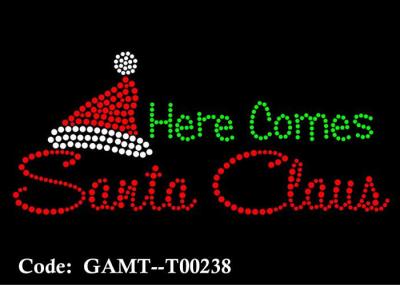 China GAMT--T00238 Rhinestone Transfer Designs for T-shirt / Hat / Bags, etc. for sale