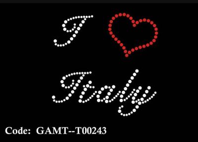China GAMT--T00243 Rhinestone Transfer Designs for T-shirt / Hat / Bags, etc. for sale