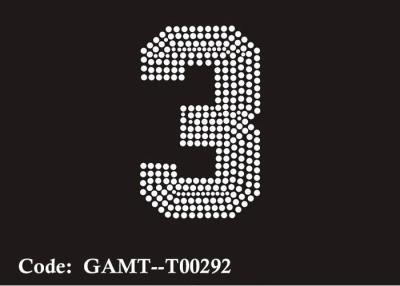 China GAMT--T00292 Rhinestone Transfer Designs for T-shirt / Hat / Bags, etc. for sale