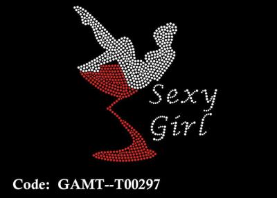 China GAMT--T00297 Rhinestone Transfer Designs for T-shirt / Hat / Bags, etc. for sale