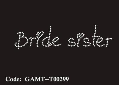 China GAMT--T00299 Rhinestone Transfer Designs for T-shirt / Hat / Bags, etc. for sale