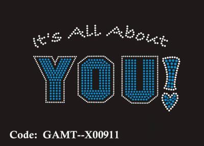 China GAMT--X00911 Rhinestone Transfer Designs for T-shirt / Hat / Bags, etc. for sale